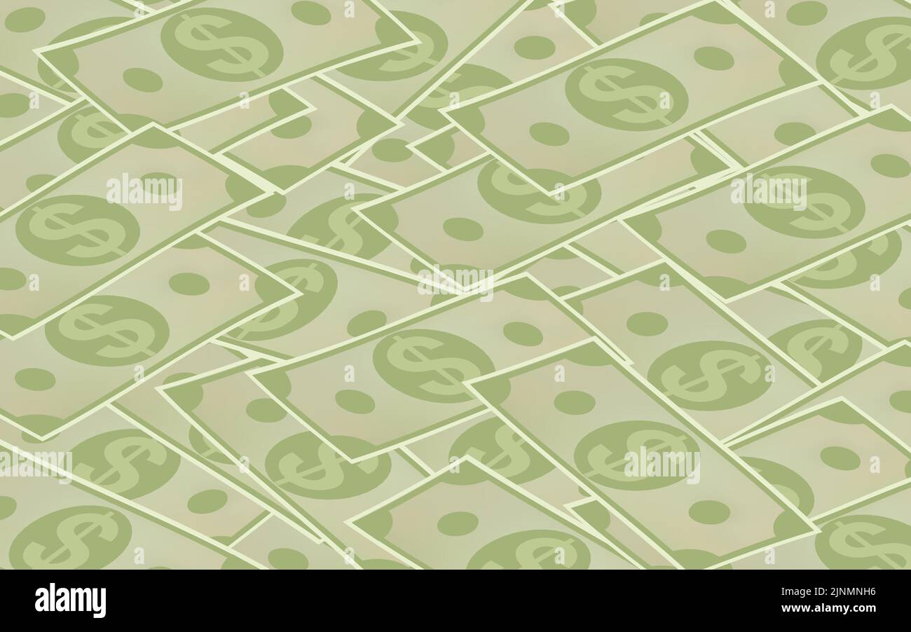Isometric background material with dollar bills Stock Vector Image ...