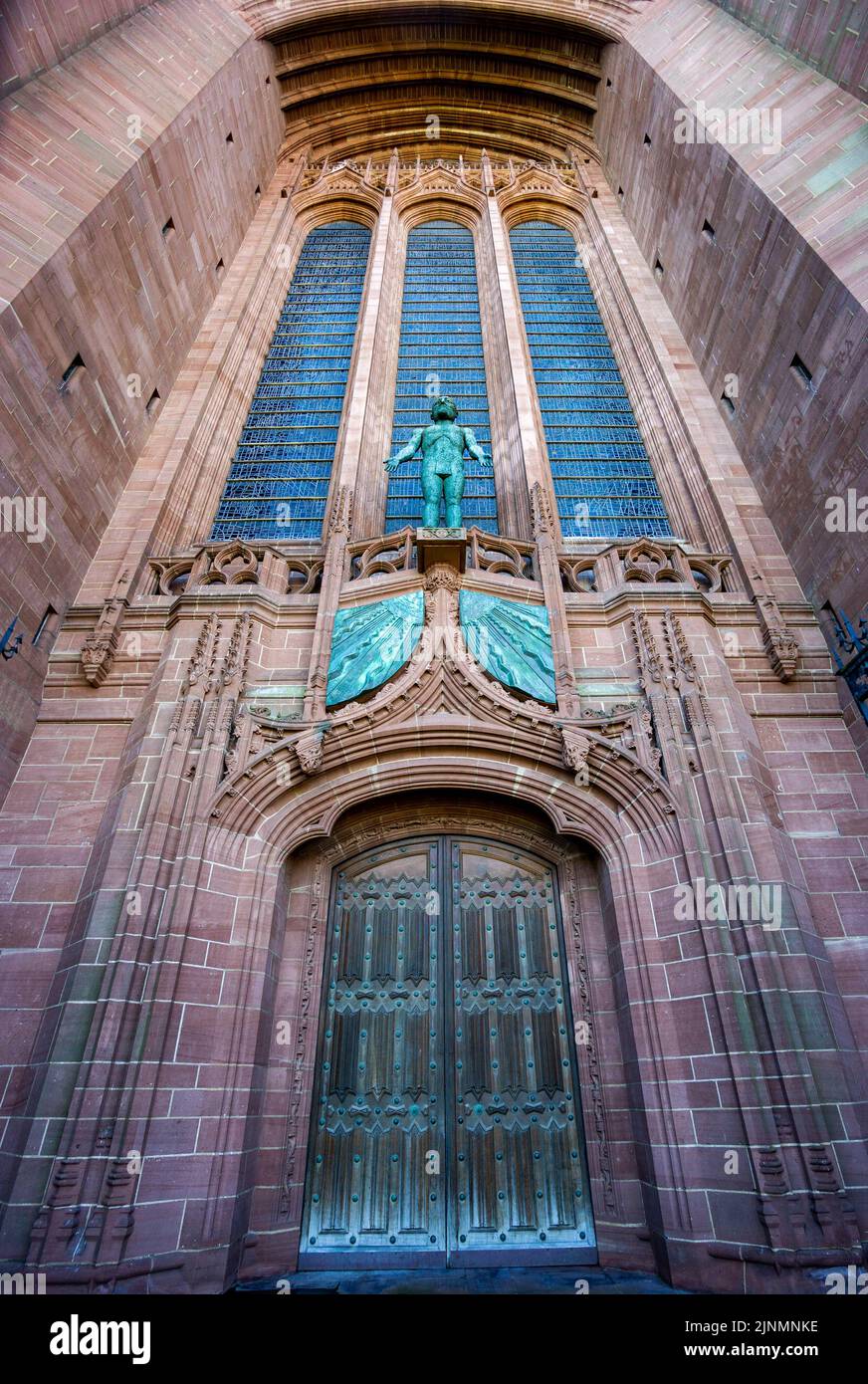 West Doors entrance to Liverpool Cathedral Stock Photo - Alamy