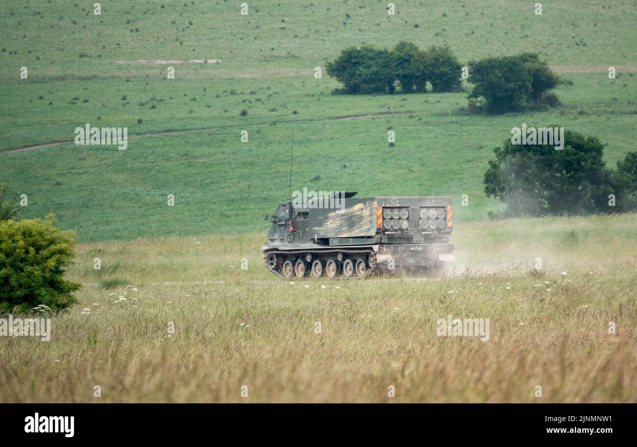 British army self propelled M270 Multiple Launch Rocket System (MLRS ...