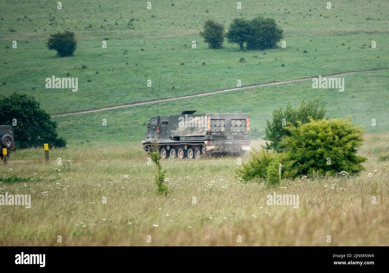 British army self propelled M270 Multiple Launch Rocket System (MLRS ...