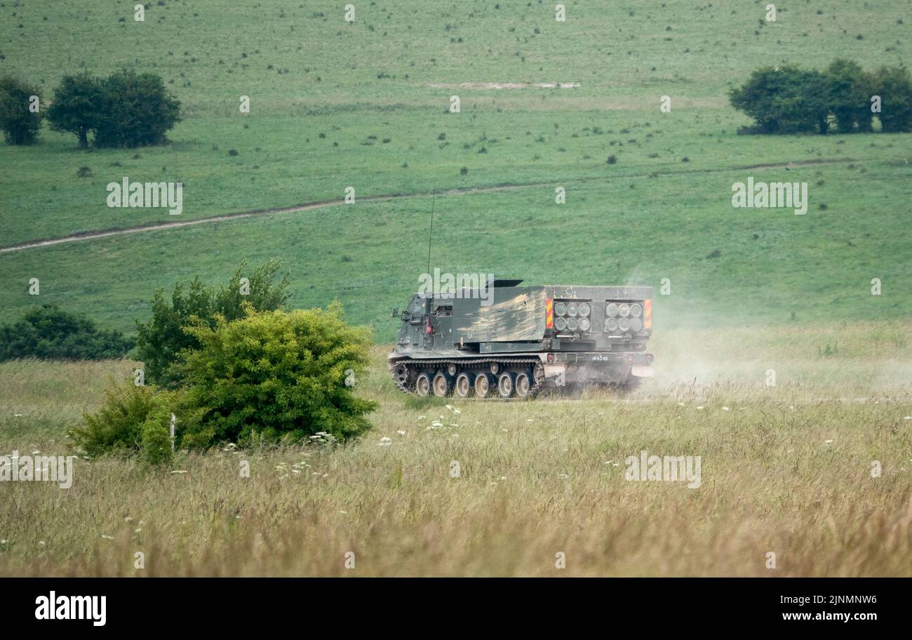 British army self propelled M270 Multiple Launch Rocket System (MLRS ...