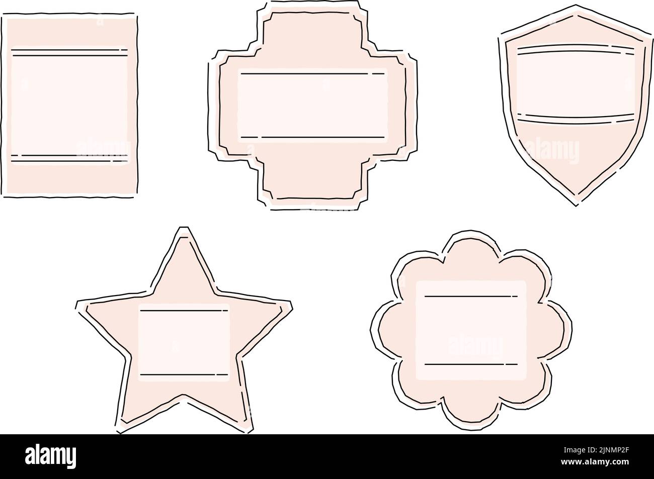 Loose line art, handwritten style frame set Stock Vector Image & Art ...