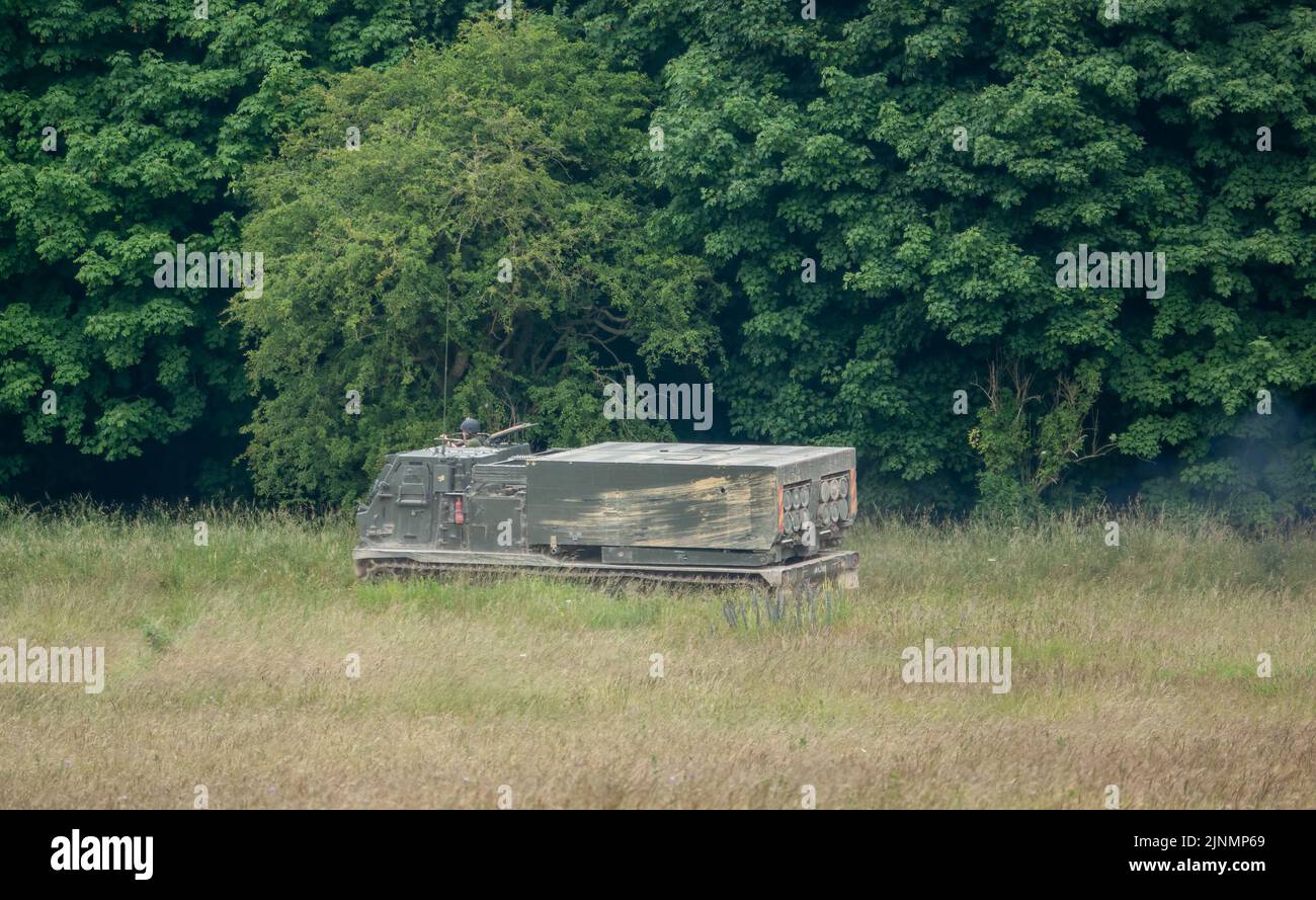 British army self propelled M270 Multiple Launch Rocket System (MLRS ...
