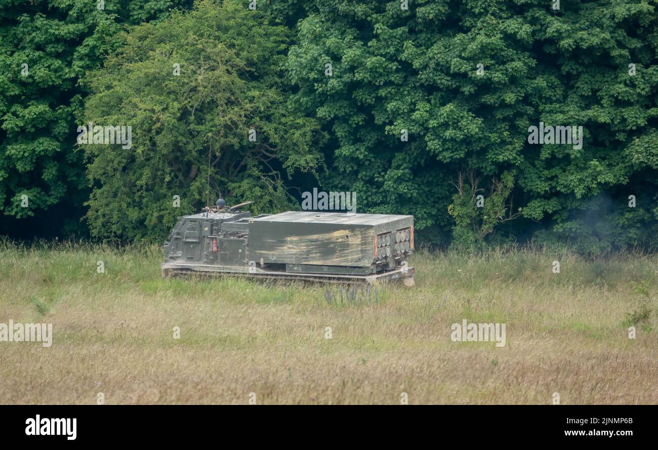British army self propelled M270 Multiple Launch Rocket System (MLRS ...