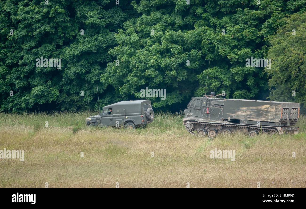 British army self propelled M270 Multiple Launch Rocket System (MLRS ...