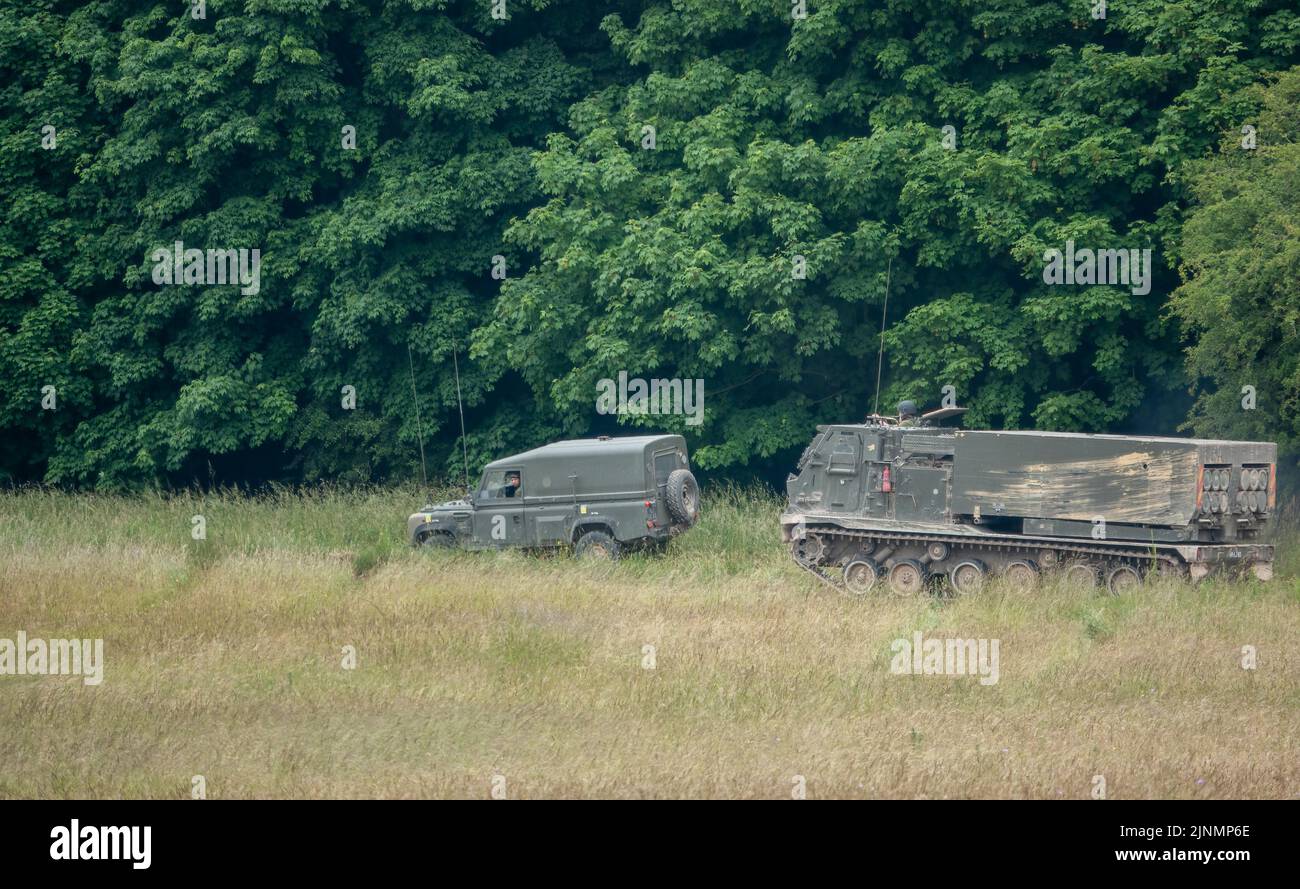 British army self propelled M270 Multiple Launch Rocket System (MLRS ...