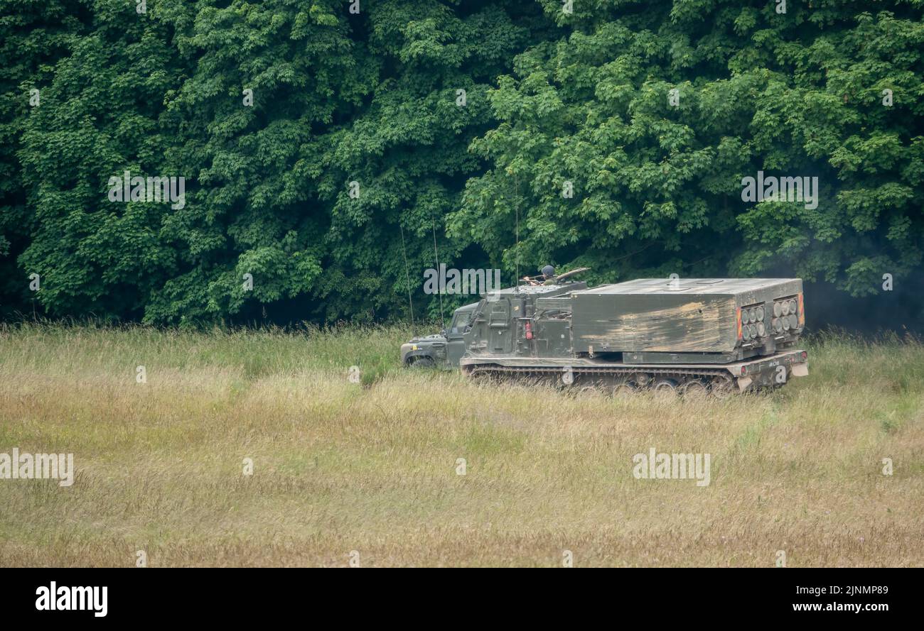 British army self propelled M270 Multiple Launch Rocket System (MLRS ...