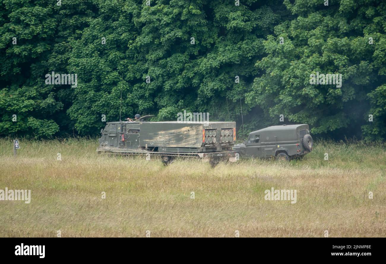 British army self propelled M270 Multiple Launch Rocket System (MLRS ...