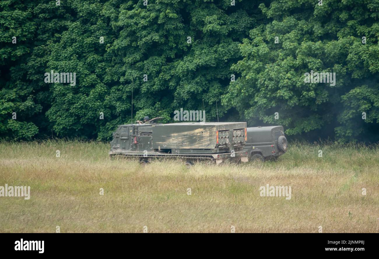 British army self propelled M270 Multiple Launch Rocket System (MLRS ...
