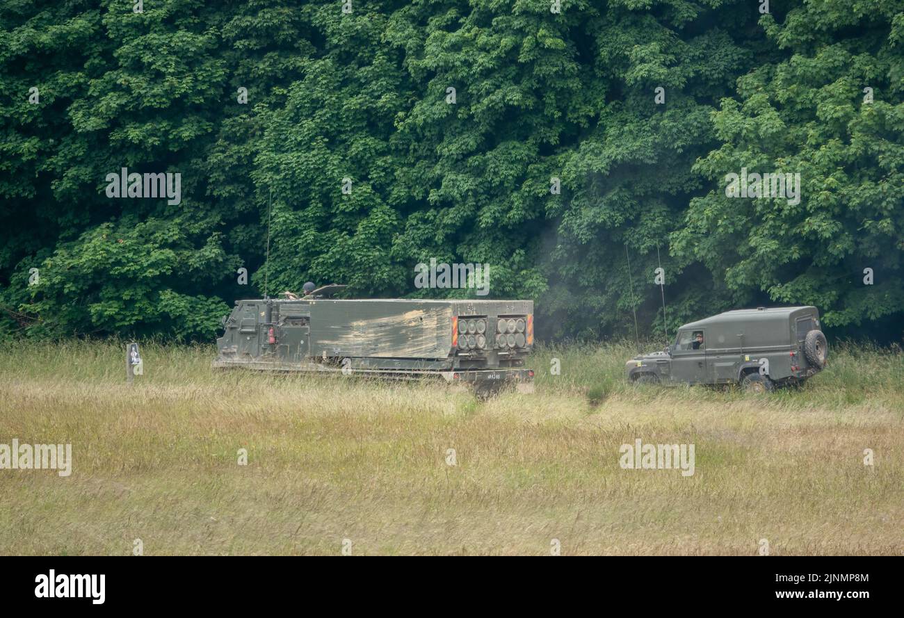 British army self propelled M270 Multiple Launch Rocket System (MLRS ...