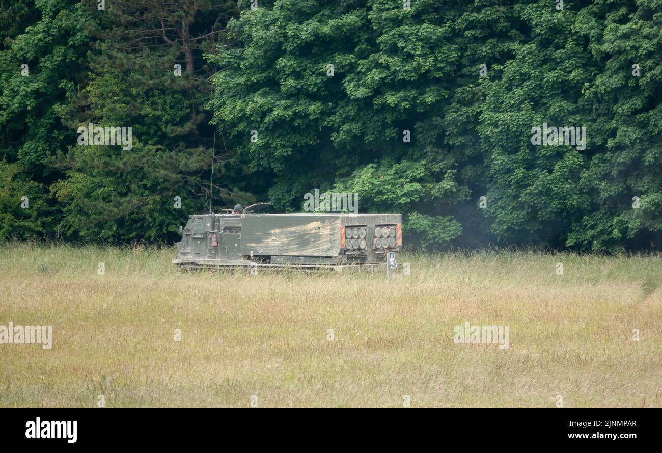 British army self propelled M270 Multiple Launch Rocket System (MLRS ...