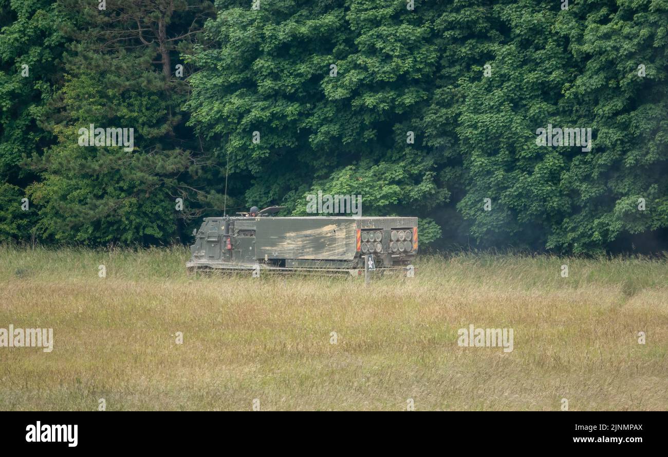 British army self propelled M270 Multiple Launch Rocket System (MLRS ...