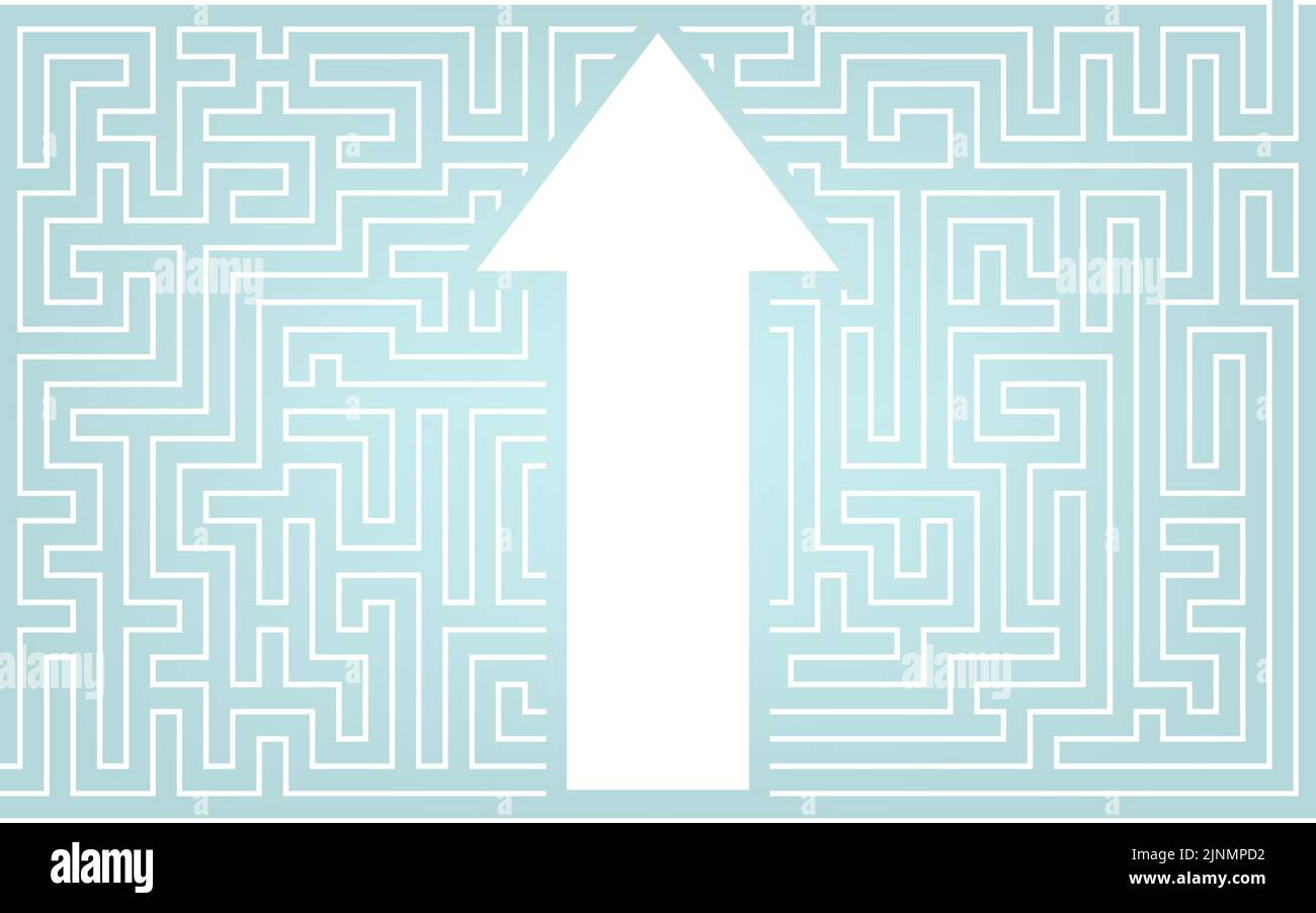 Arrows breaking through the maze, image illustrations breaking through ...