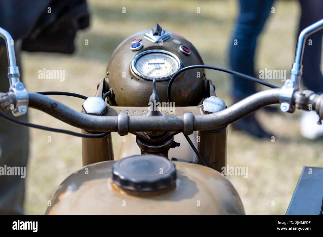dashboard on display. 07.10.2018., Hungary, Szodliget - Oltimer vintage ...