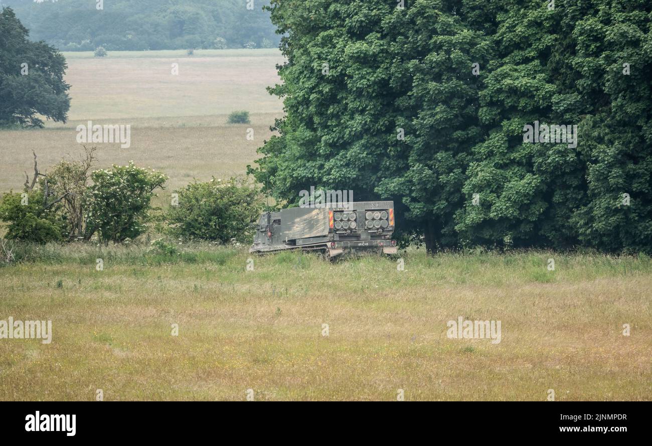British army self propelled M270 Multiple Launch Rocket System (MLRS ...