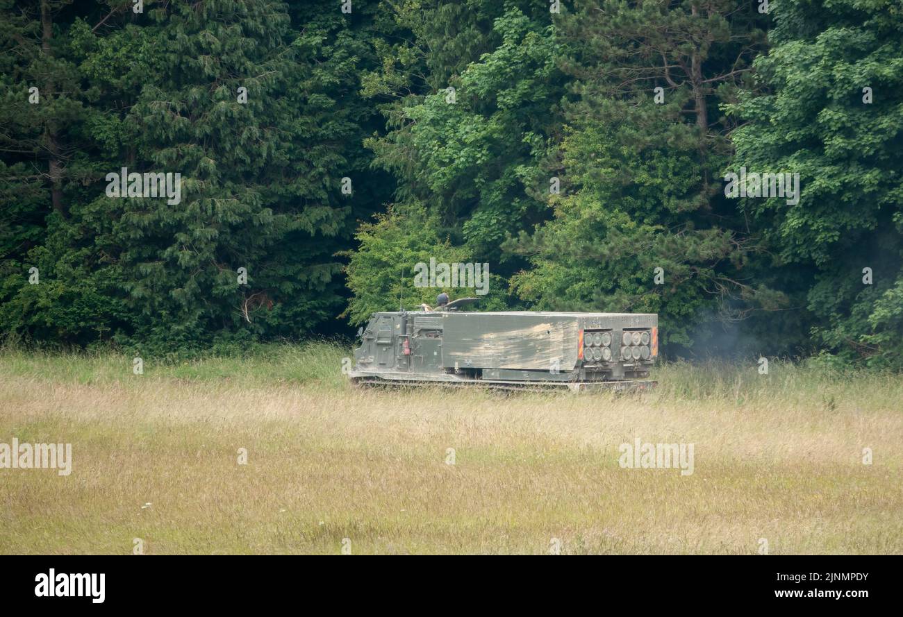 British army self propelled M270 Multiple Launch Rocket System (MLRS ...