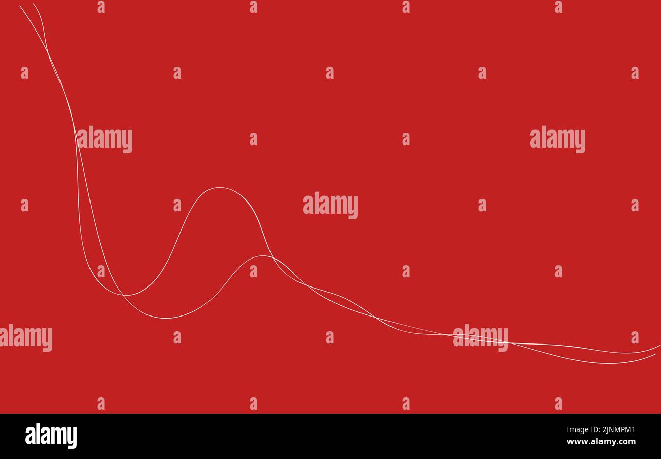 Abstract material with simple lines and shapes, red background and copy ...
