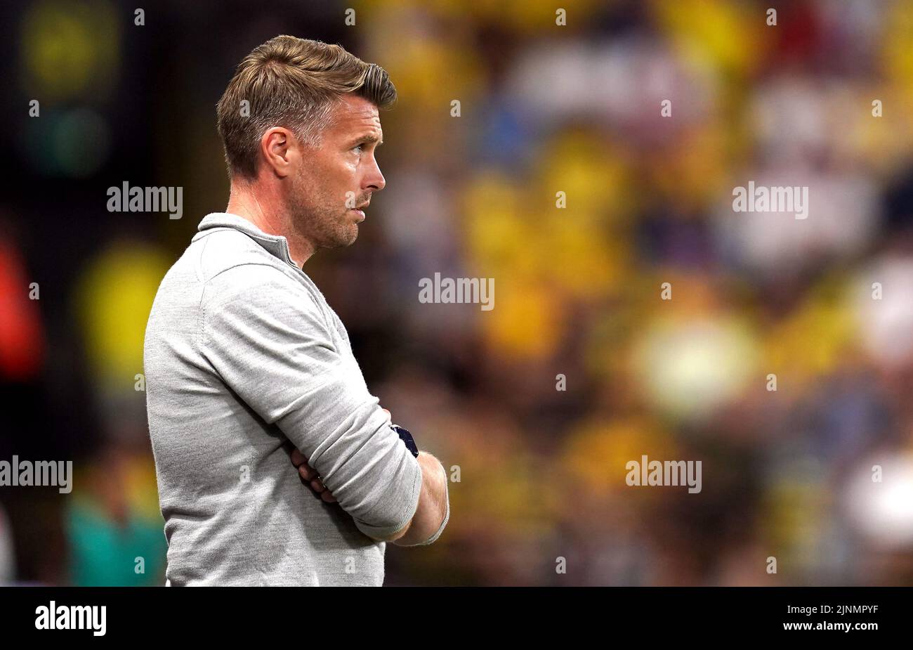 Watford manager Rob Edwards looks on during the Sky Bet Championship ...