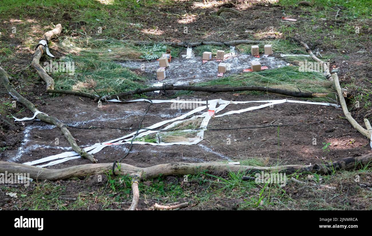 UK army military attack planning and rehearsal via a scale model using ...