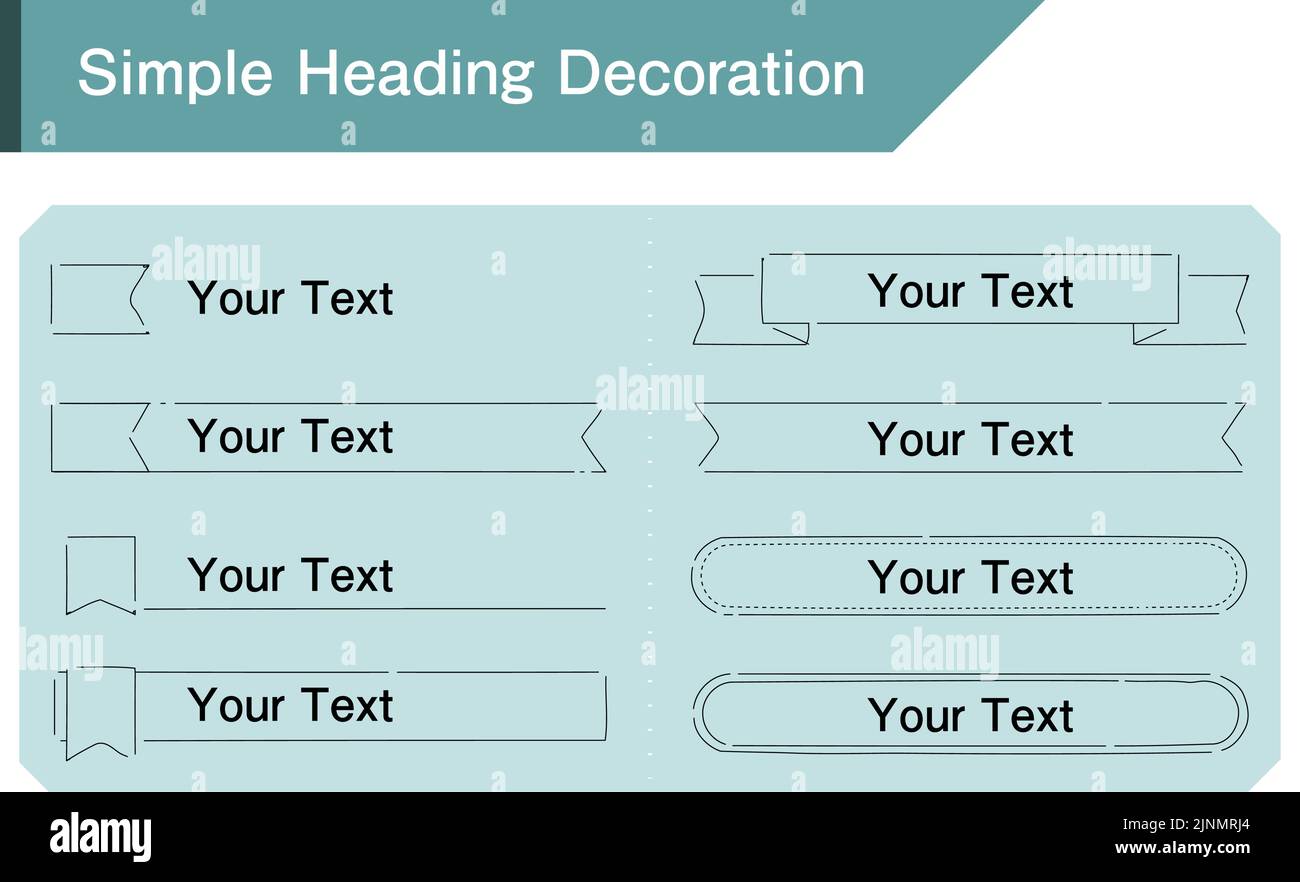 Simple headline decoration, ribbon, tag, box, transparent background on ...
