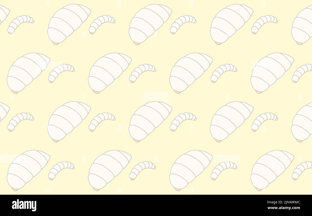 Seamless pattern of edible insects, Bee cubs and Larvae Stock Vector ...