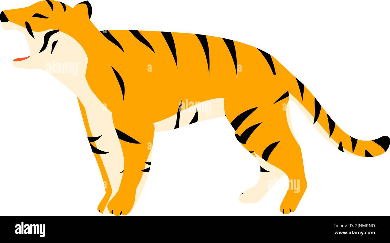 Cartoon illustration tiger standing Stock Vector Images - Alamy