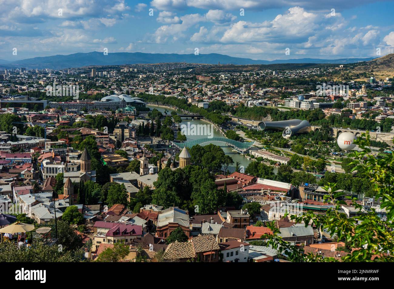 Cityscape of Old Tbilisi's architecture, capital city of Georgia Stock ...