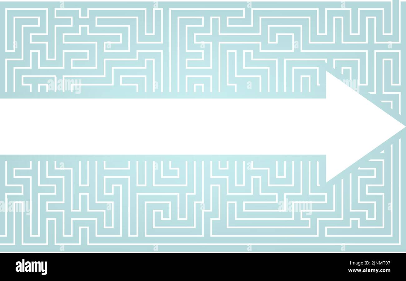 Arrows breaking through the maze, image illustrations breaking through ...