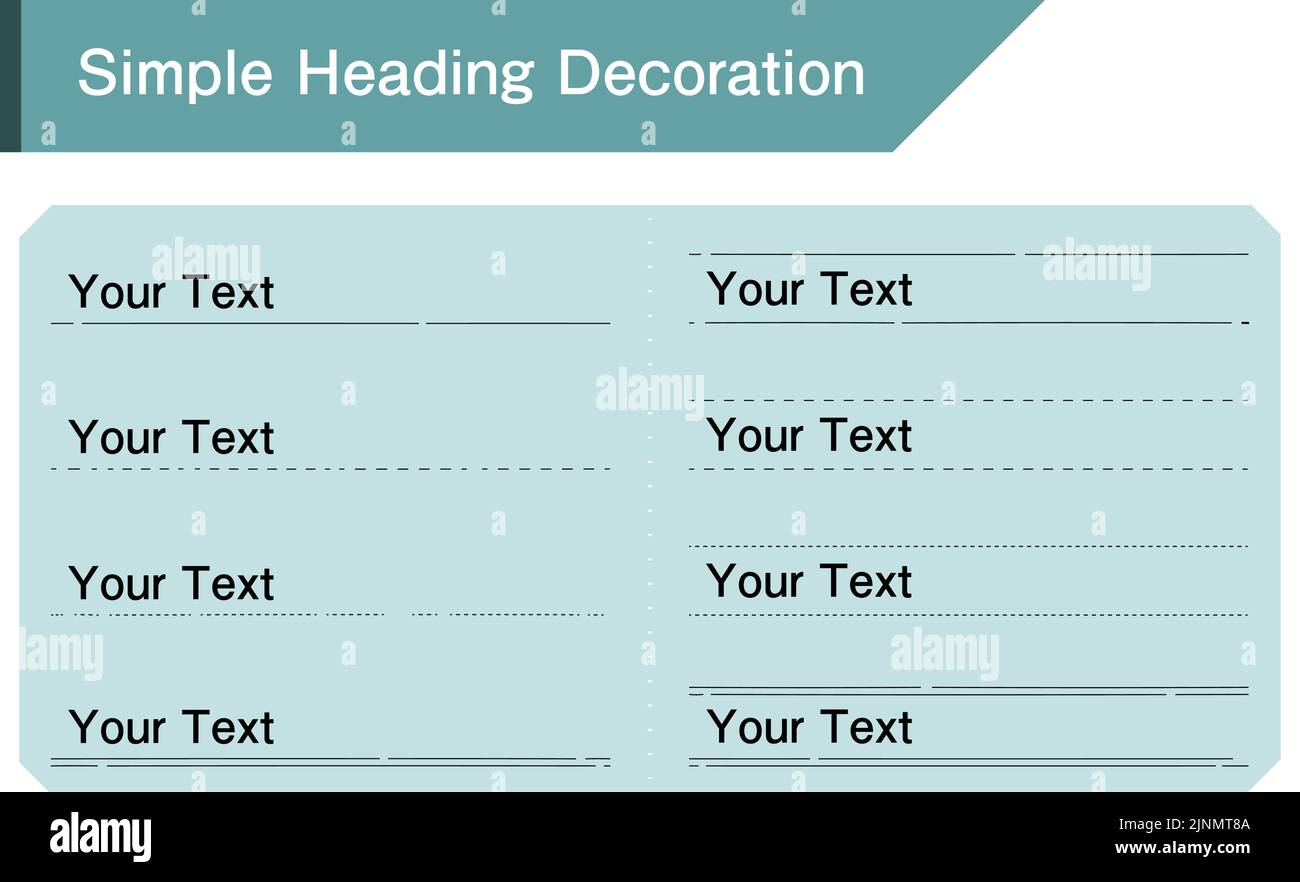 Simple heading decoration line, transparent background on light blue ...