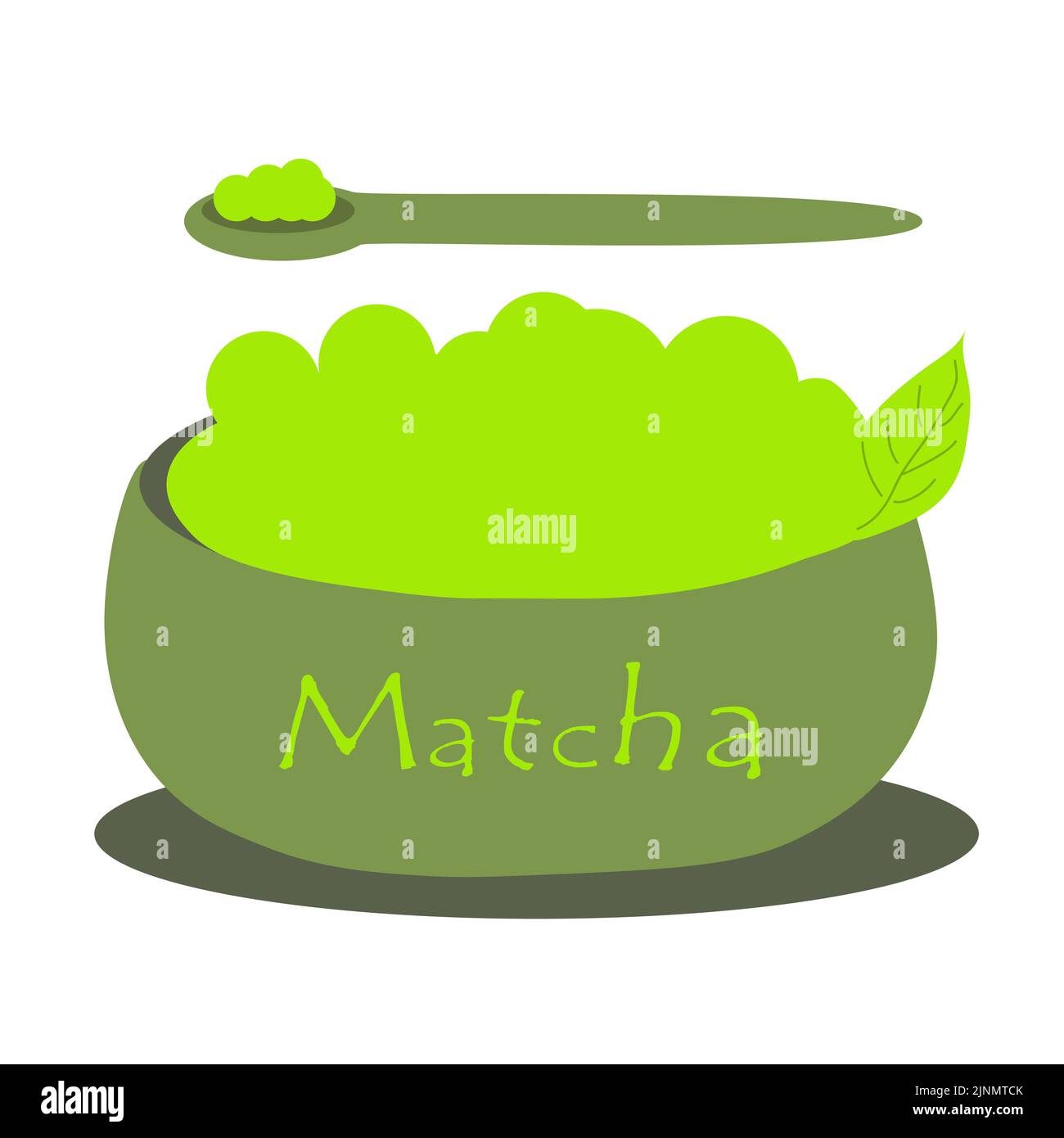 Match. Green matcha powder in a cup. Cooking ingredients, baking and ...