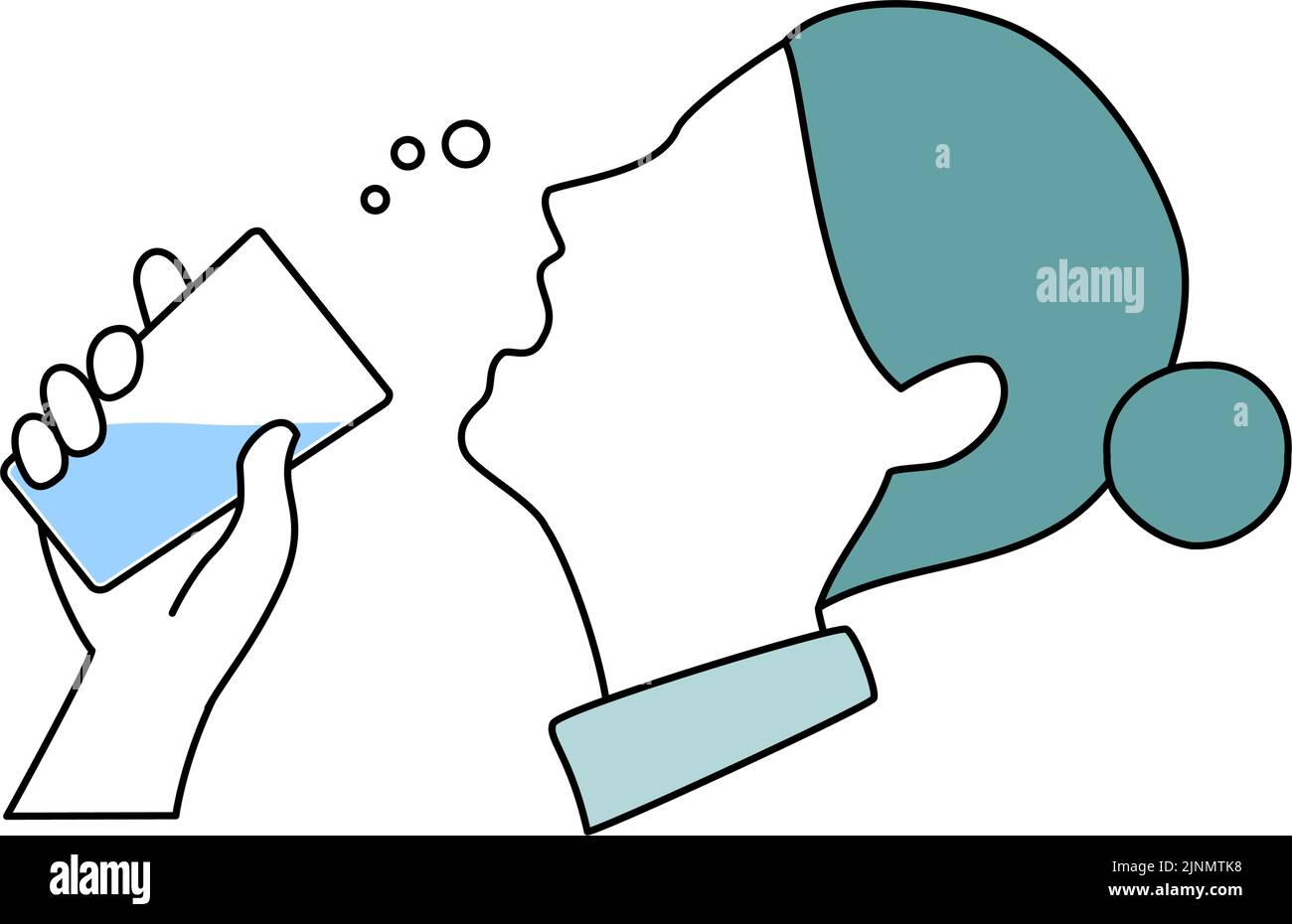 Profile of a woman gargling Stock Vector Image & Art - Alamy