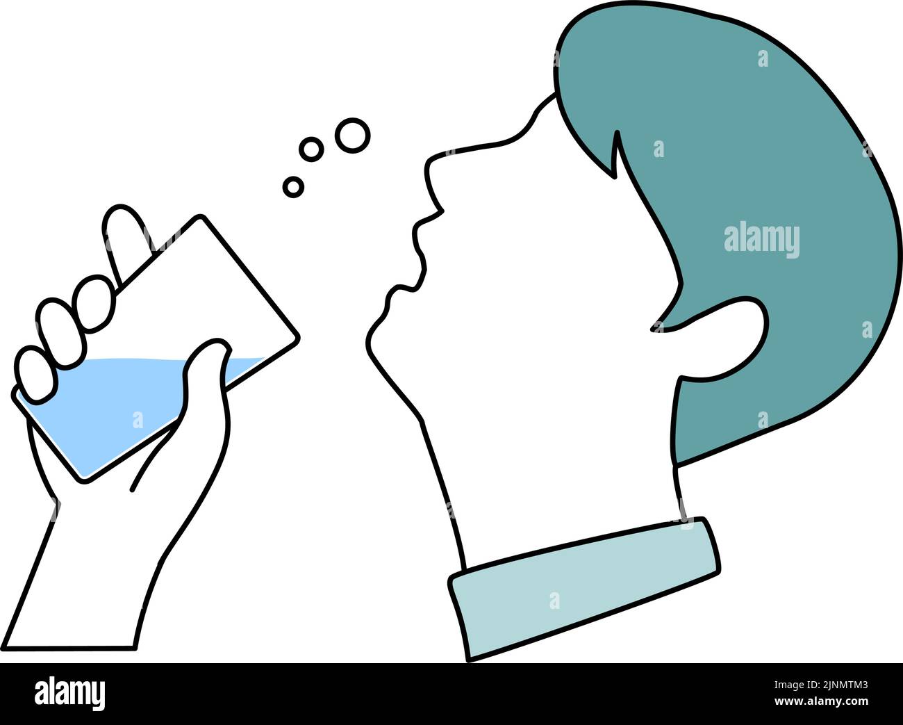 Profile of a man gargling Stock Vector Image & Art - Alamy