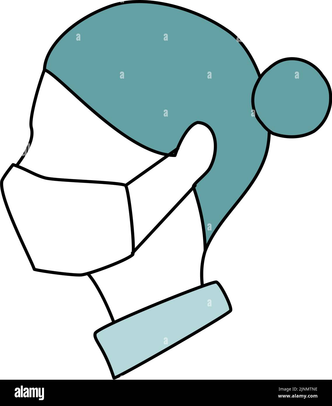 Profile of a woman wearing a mask Stock Vector Image & Art - Alamy