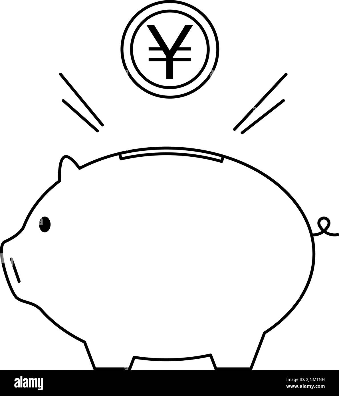 Image of savings, piggy bank and coins Stock Vector Image & Art - Alamy