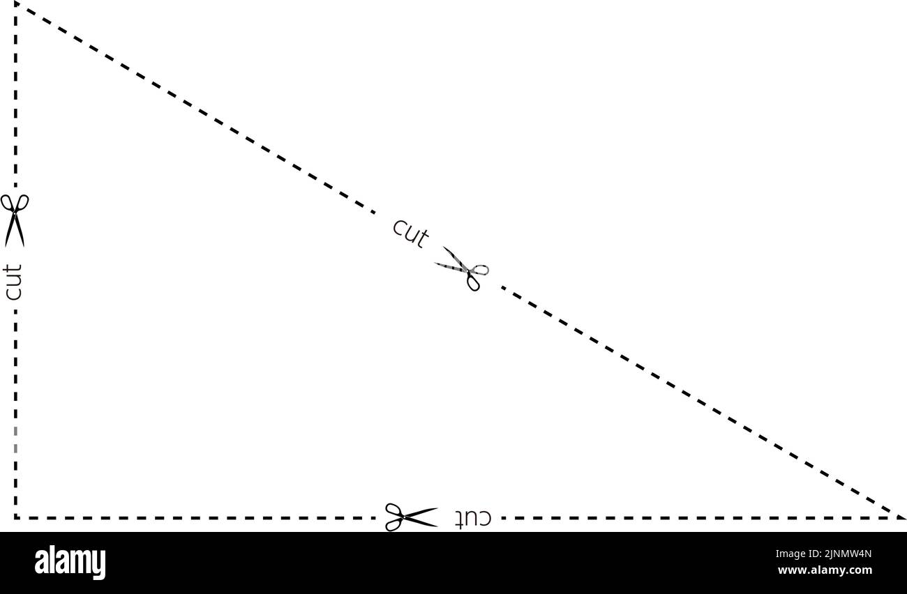 Cut line with scissors and cut letters Stock Vector Image & Art - Alamy