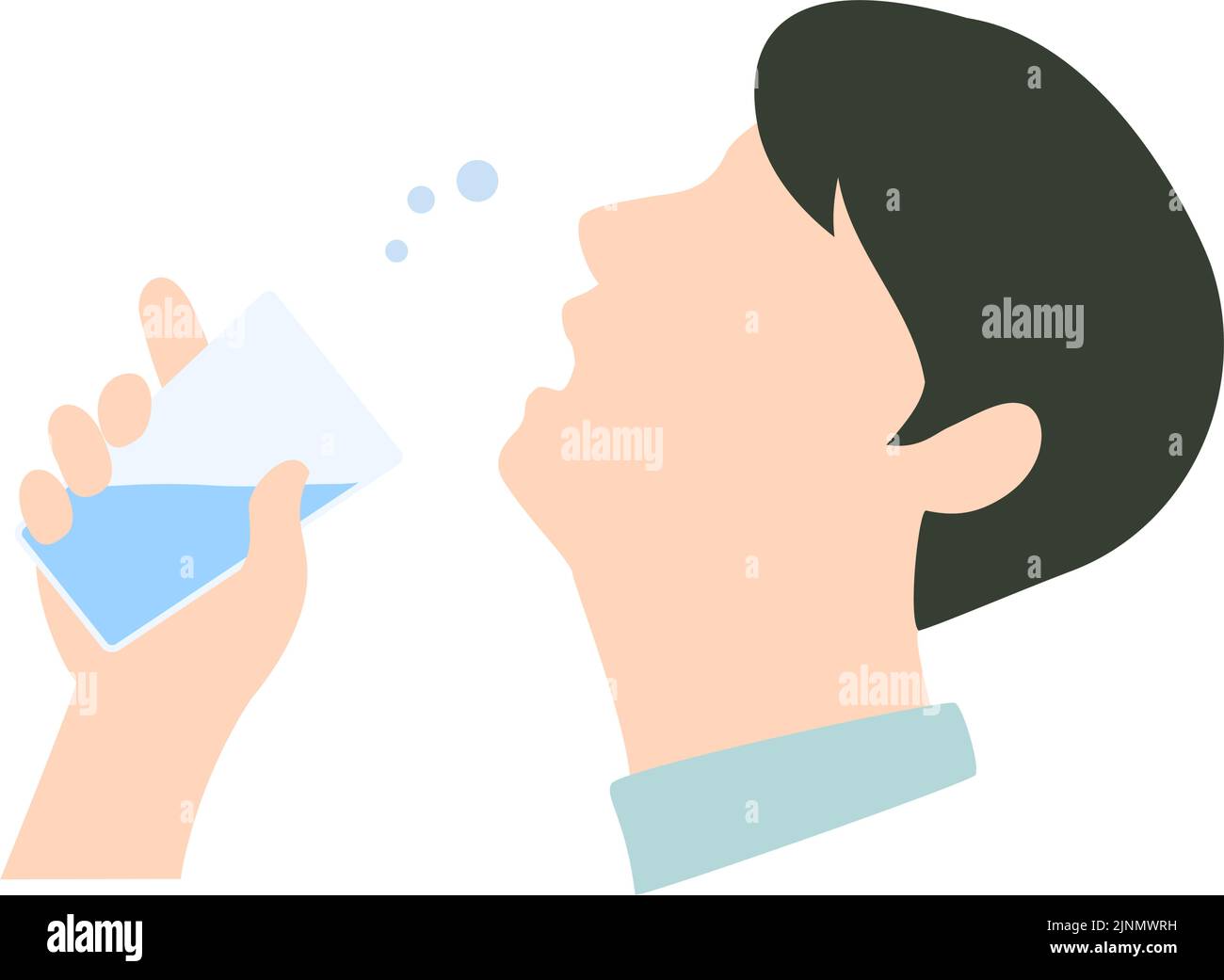 Profile of a man gargling Stock Vector Image & Art - Alamy