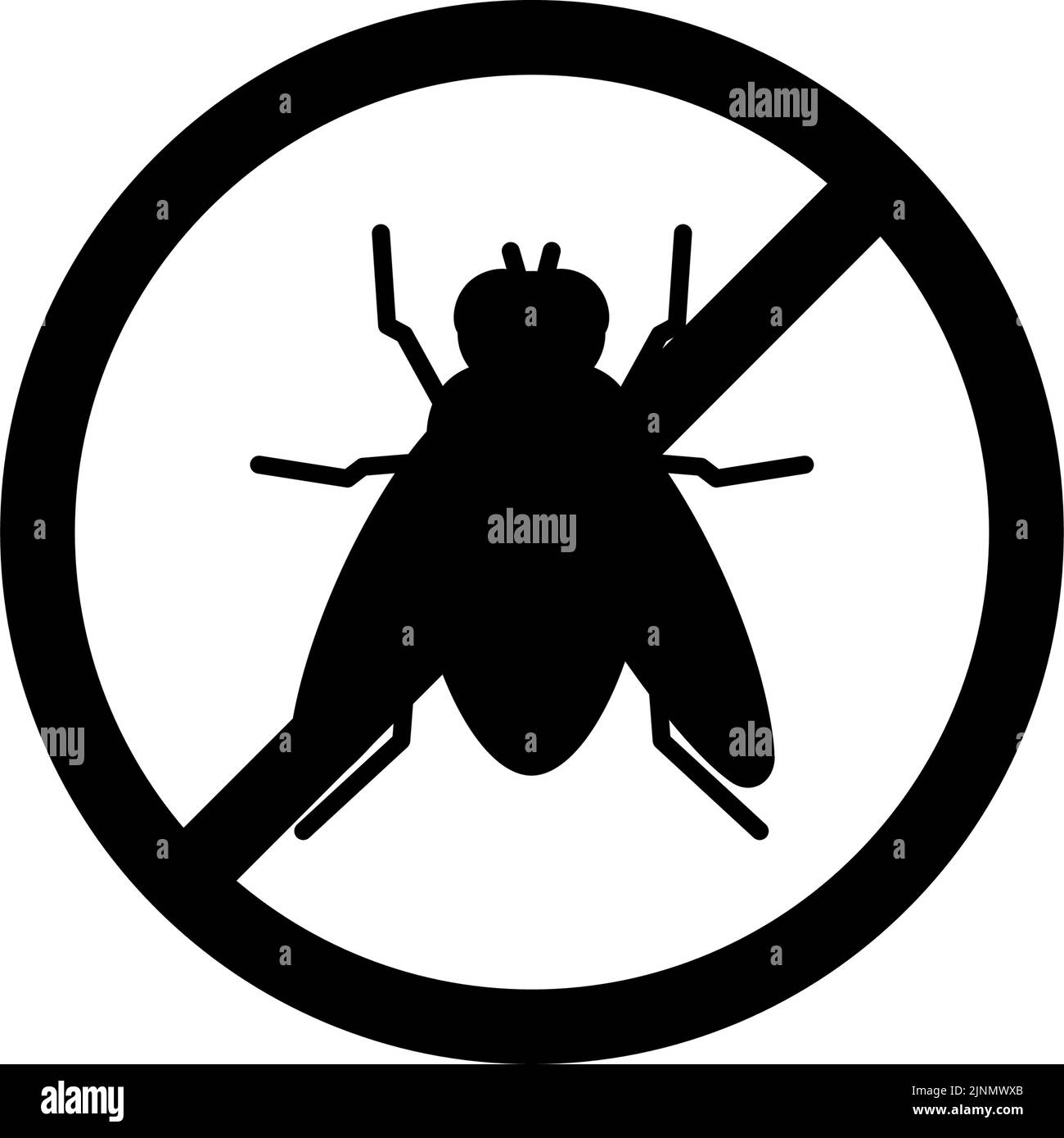 Flies insect isolated silhouette Stock Vector Images - Alamy