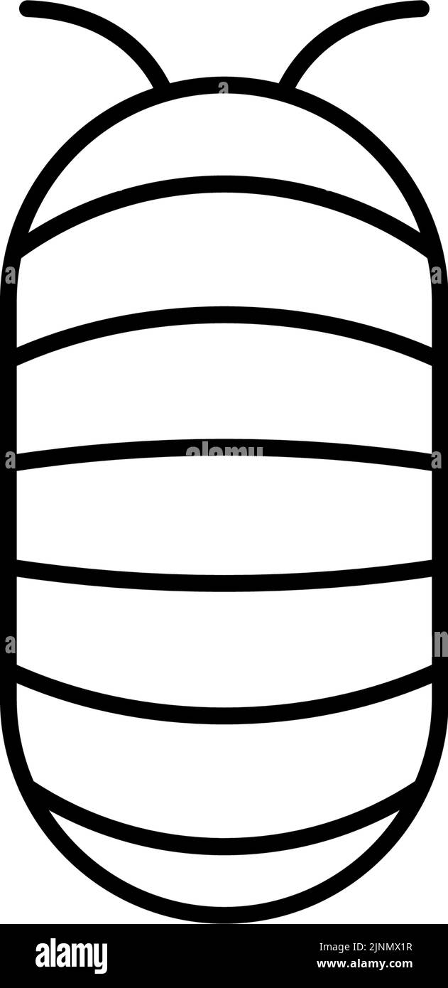A simple icon of an unpleasant pest, a pill bug Stock Vector Image ...