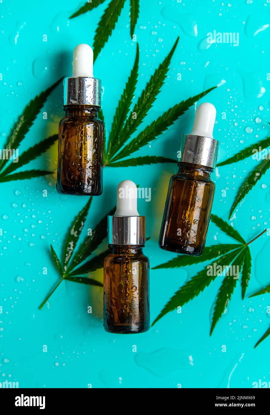 Cannabis oil natural on a wet background. Selective focus. Nature Stock ...