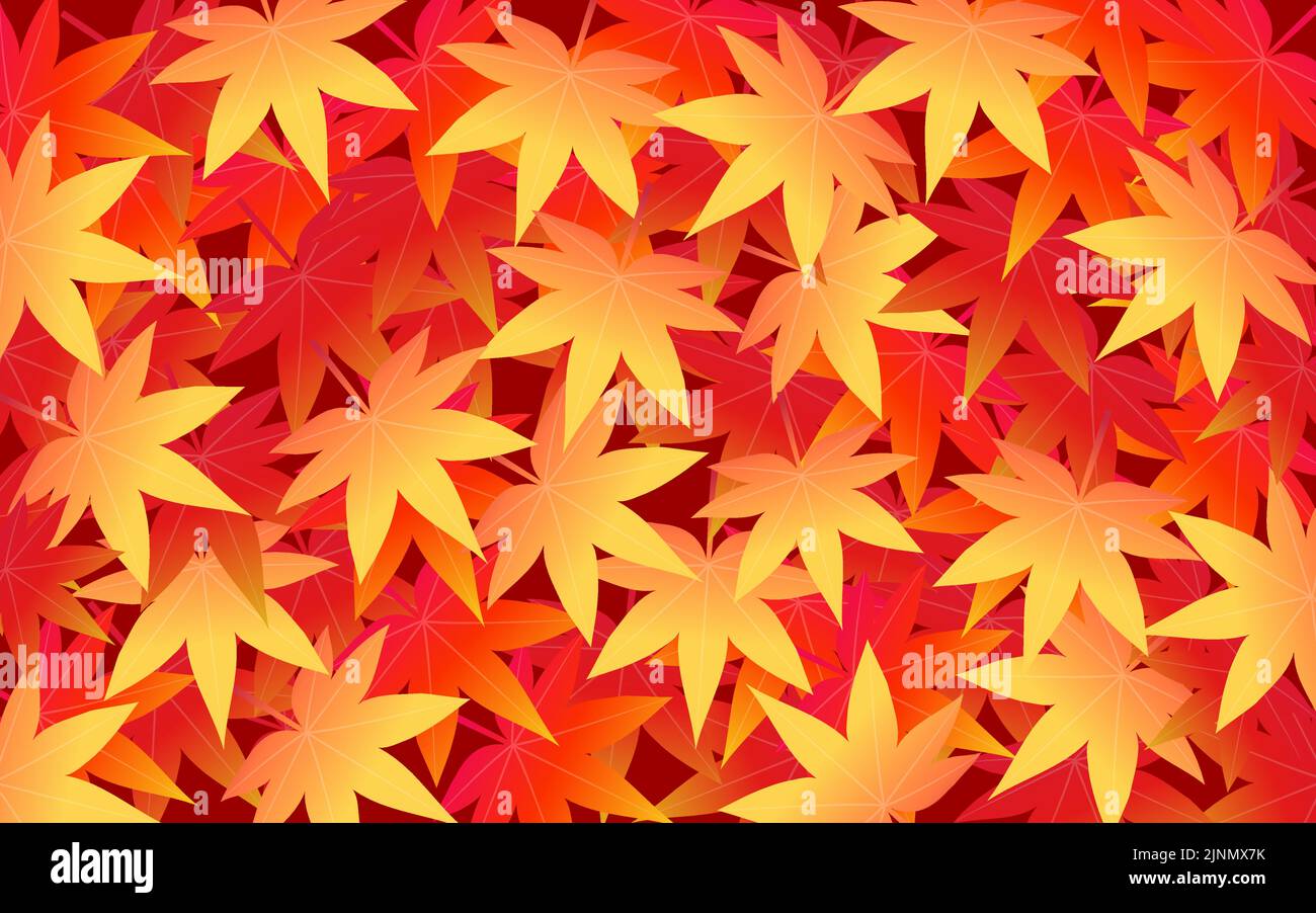 Autumn leaves background, one side of fallen leaves Stock Vector Image ...