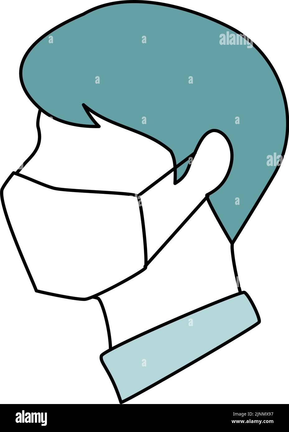 Profile of a man wearing a mask Stock Vector Image & Art - Alamy