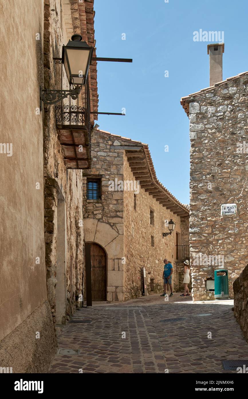 square of the old hospital of the town of Culla, declared the most ...