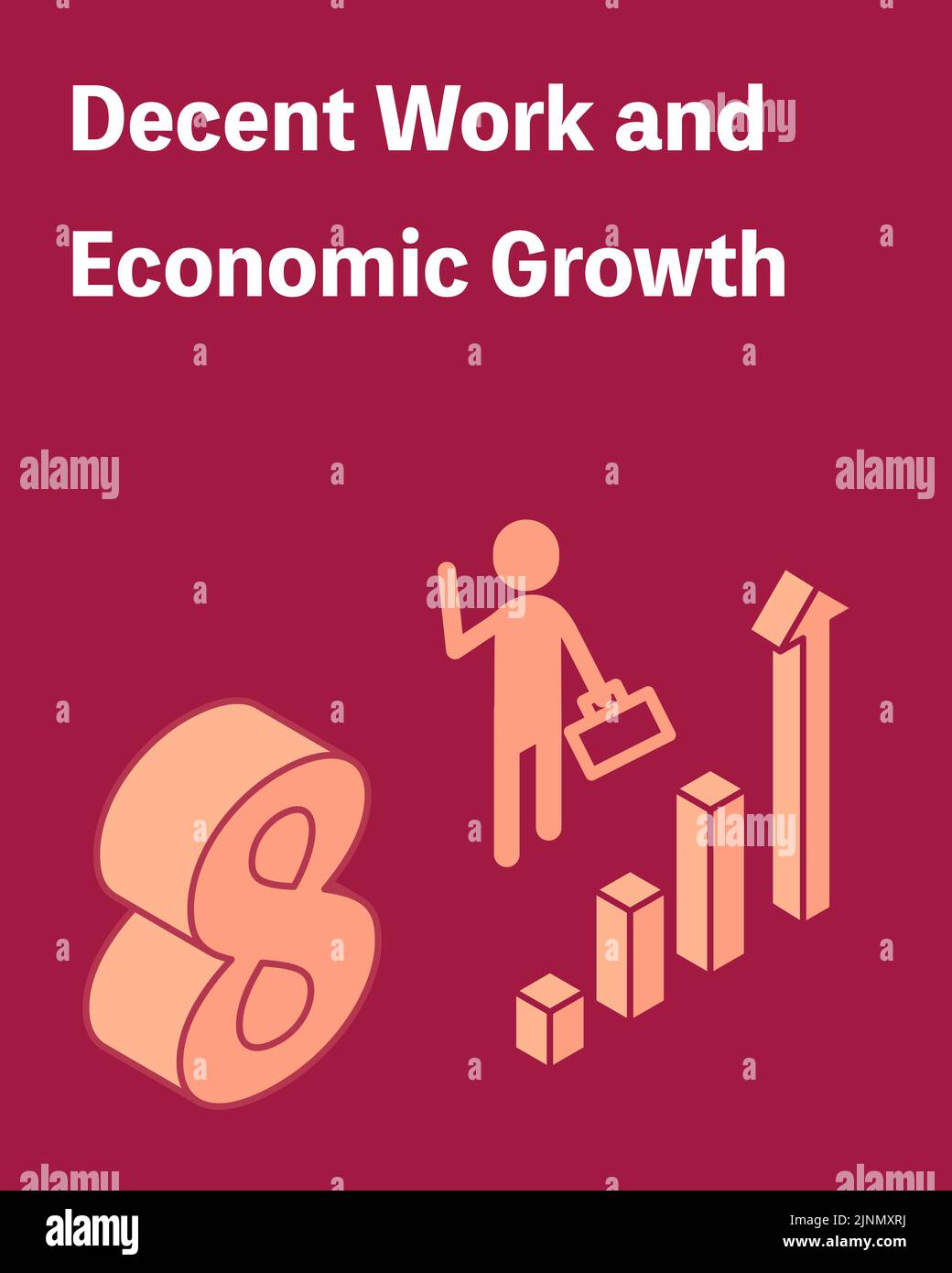 Sdgs Goal 8 Decent Work And Economic Growth Stock Vector Image And Art