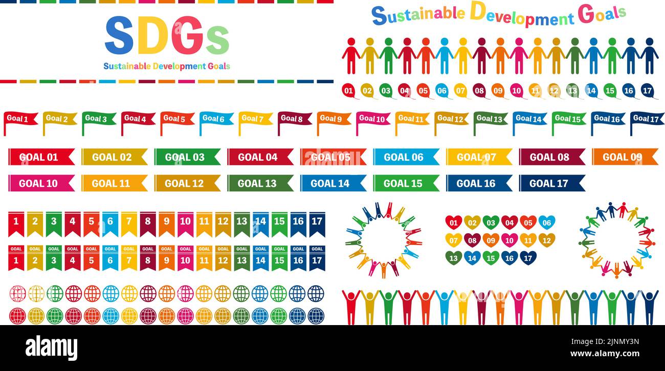 SDGs, a set of goal labels by designated color Stock Vector Image & Art ...