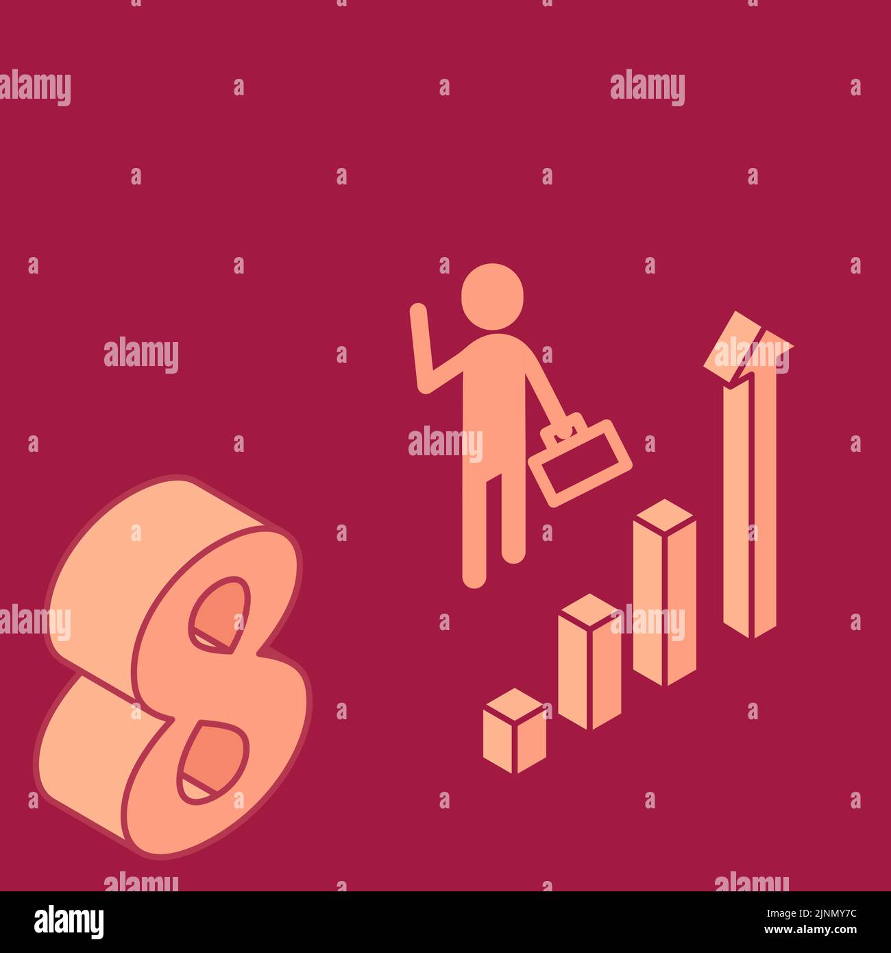 Sdgs Goal 8 Decent Work And Economic Growth Stock Vector Image And Art