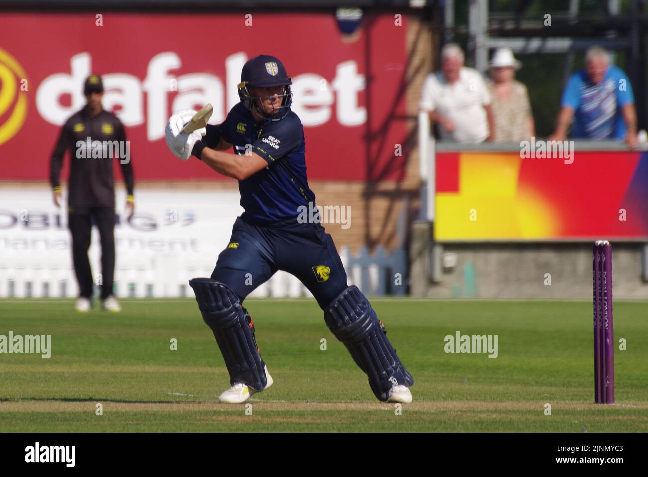 Chester le Street, England, 12 August 2022. Scott Borthwick batting for ...