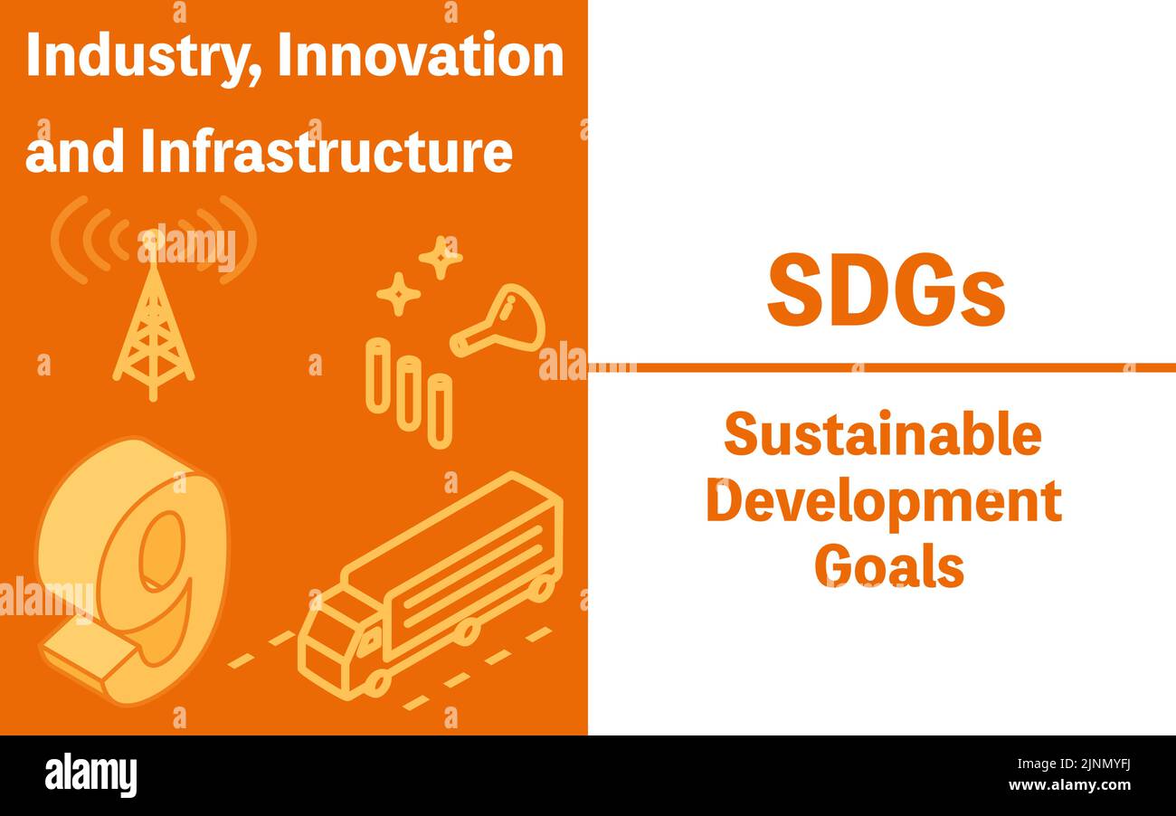 Sdgs Goal 9 Industry Innovation Infrastructure Stock Vector Image