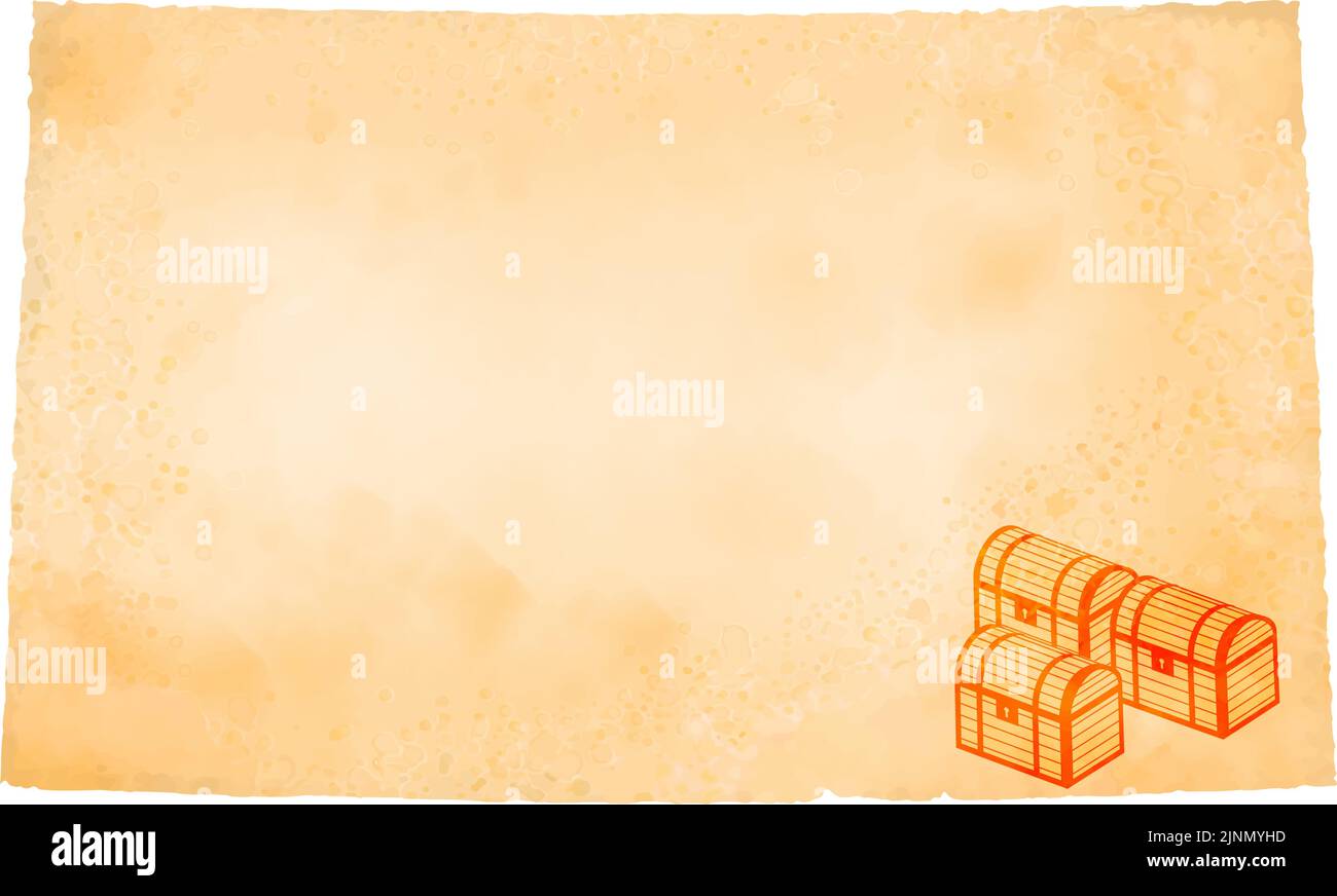 Old paper with a treasure chest on it Stock Vector Image & Art - Alamy