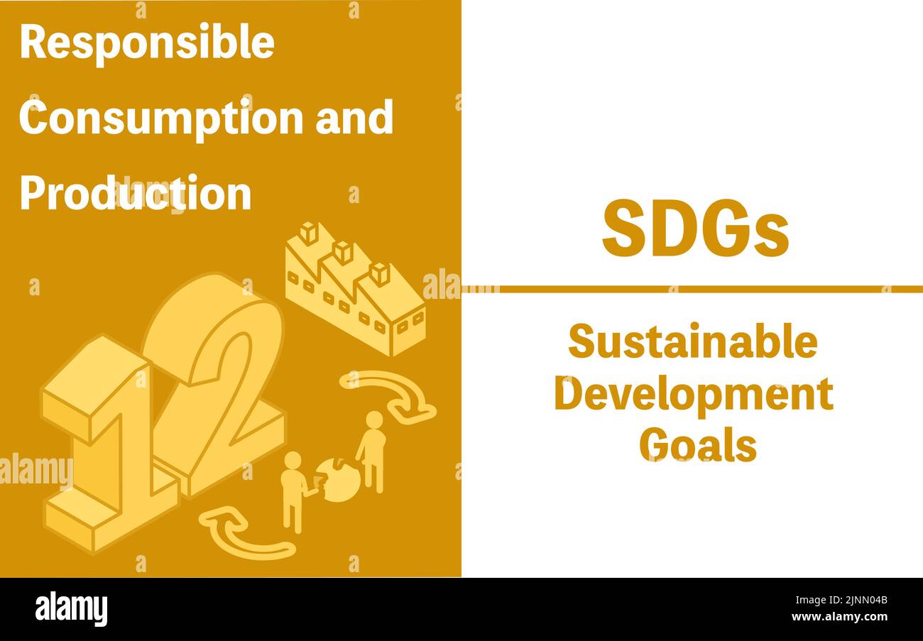 Sdgs Goal 12 Responsible Consumption Production Stock Vector Image
