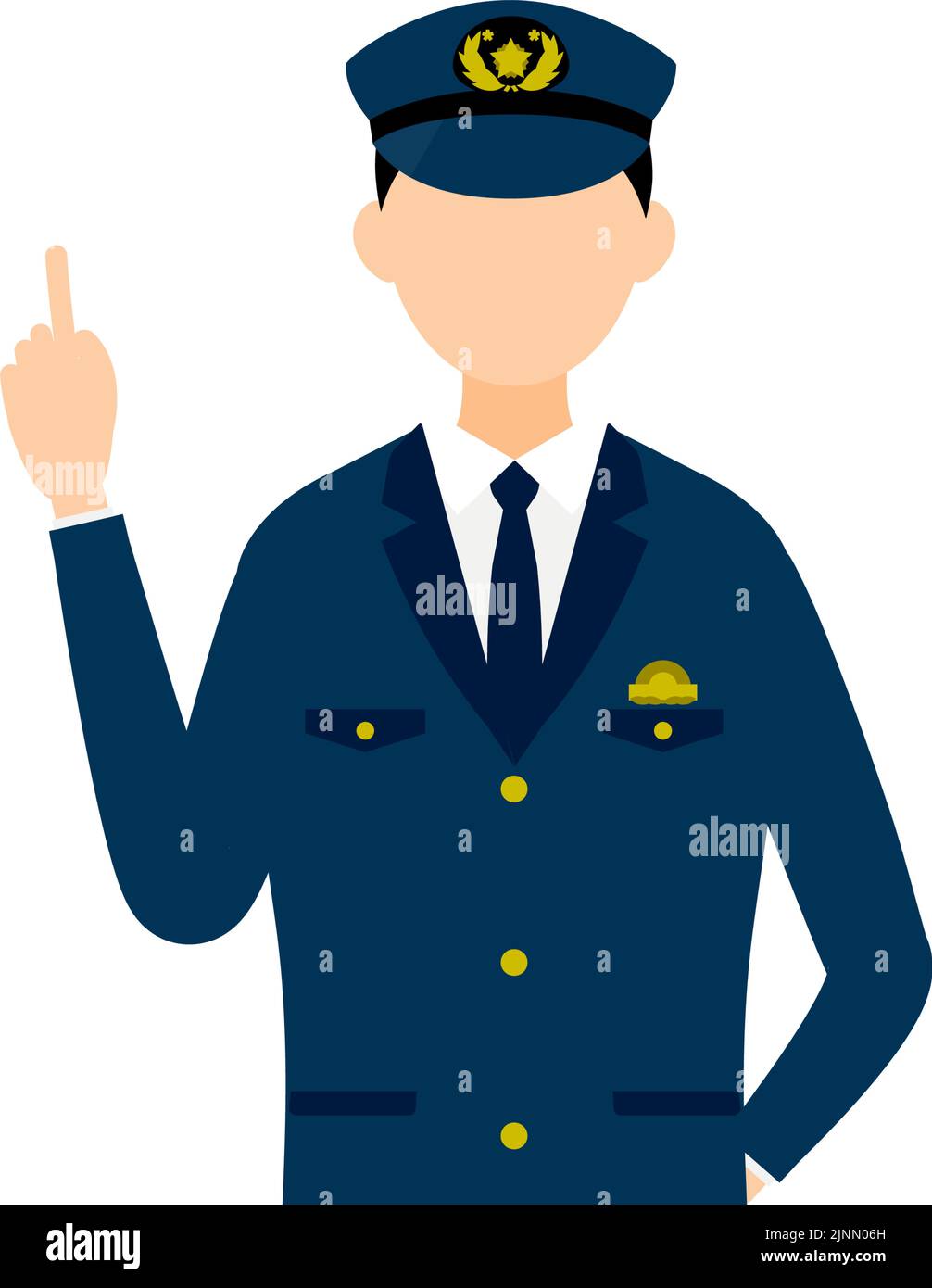 Young male police officer posing, Pointing Stock Vector Image & Art - Alamy
